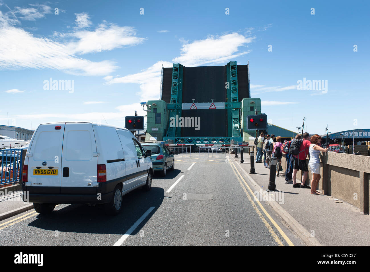 Poole's old lifting bridge Stock Photo - Alamy