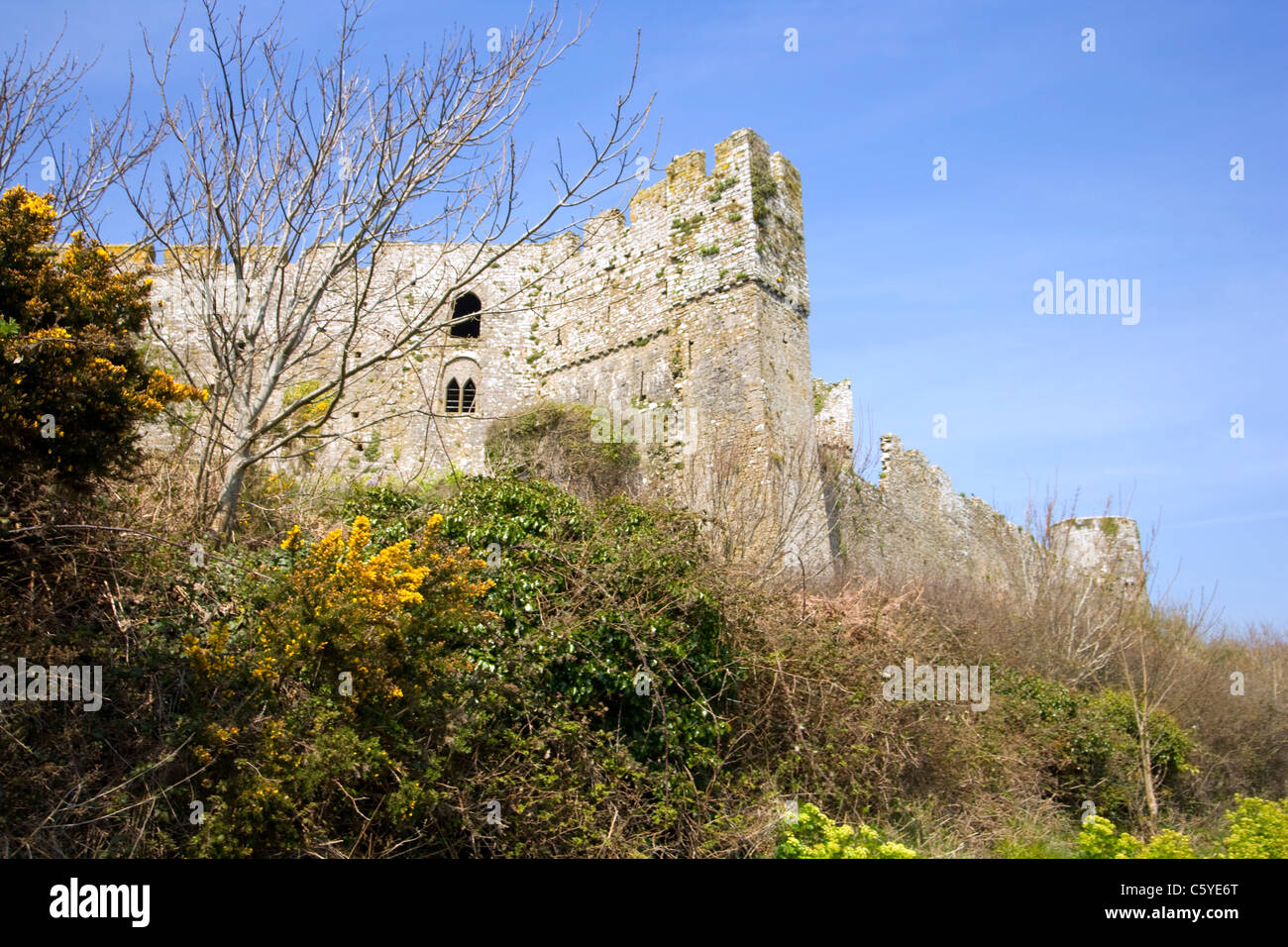 Manorbier castle in pembrokeshire wales hi-res stock photography and ...