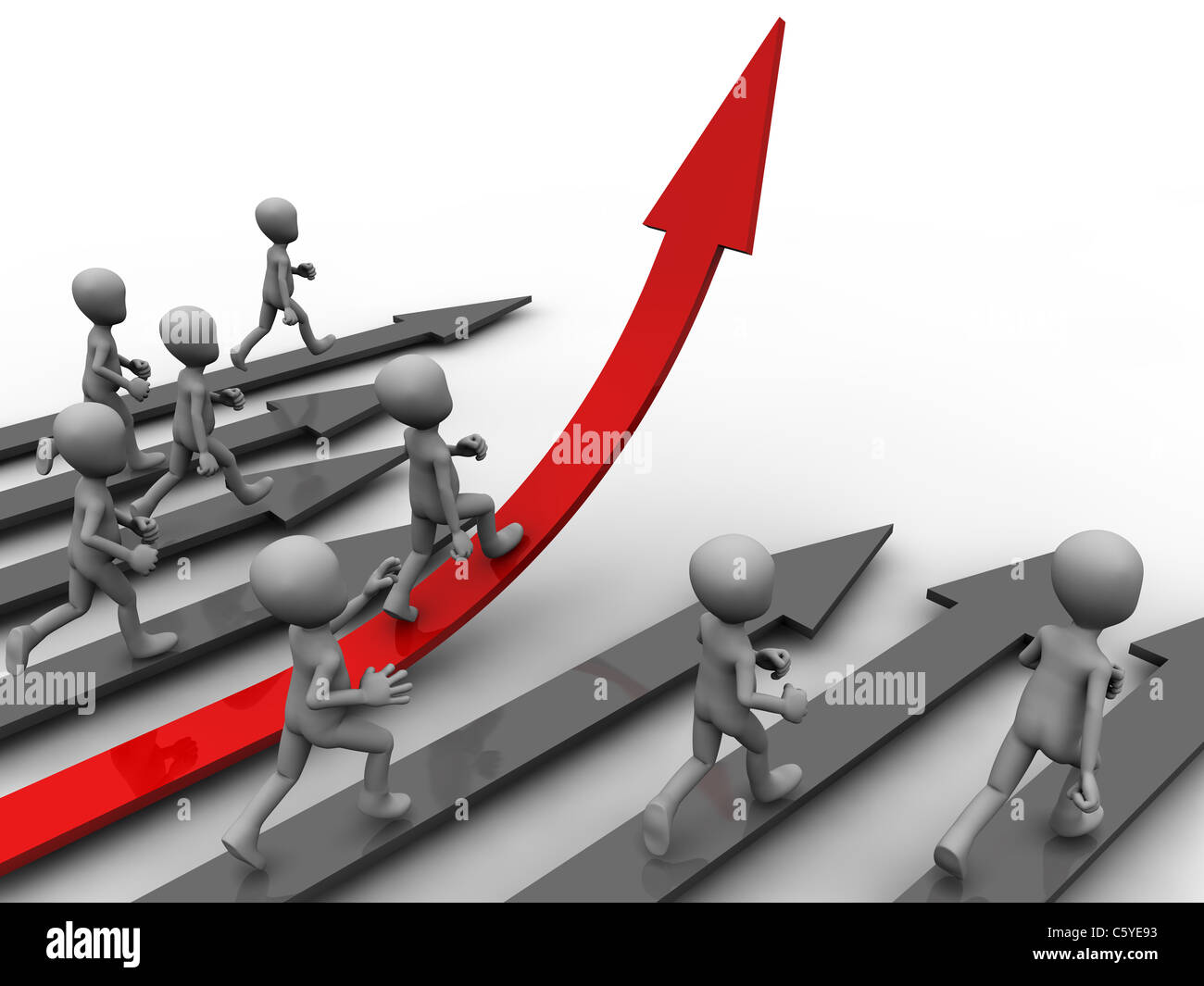 Cartoon like figure illustrating a successful personal development ...