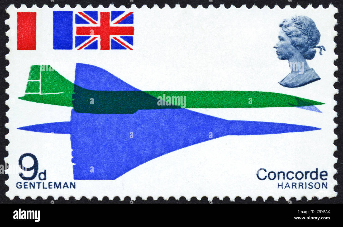British 9d postage stamp issued to commemorate first flight of the ...