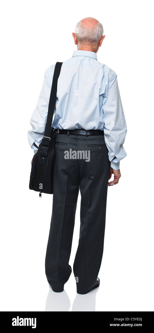 Old man standing isolated back hi-res stock photography and images - Alamy