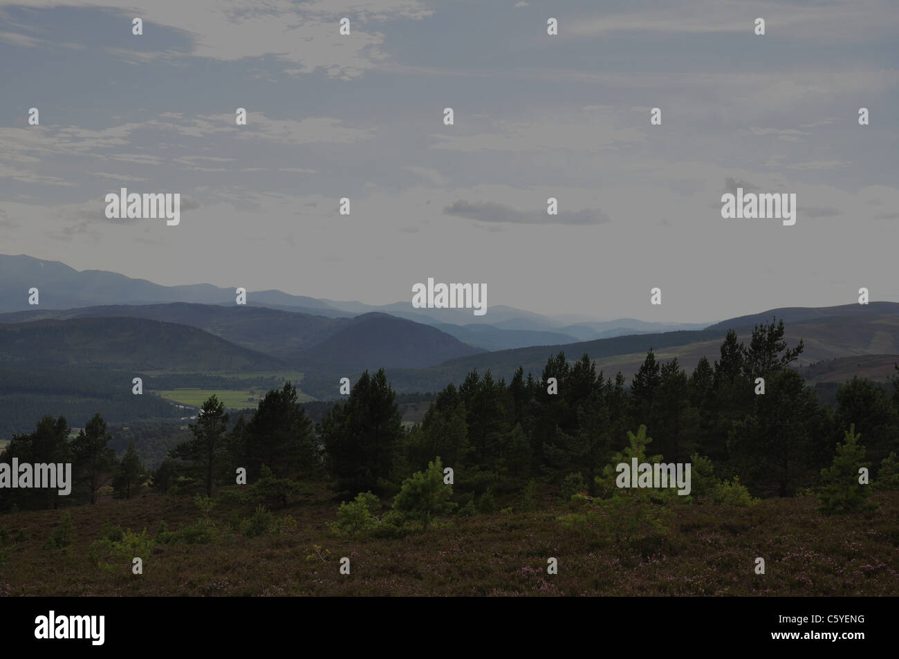 Royal Deeside landscape, Scotland, Autumn, Tarland, Aboyne, Ballater ...