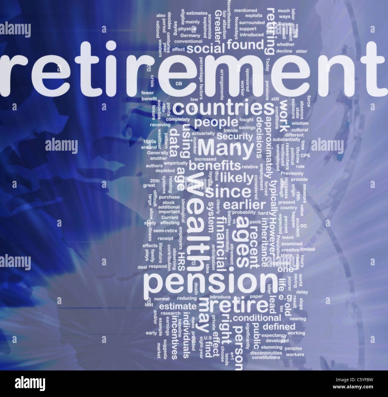 Background concept wordcloud illustration of retirement international ...