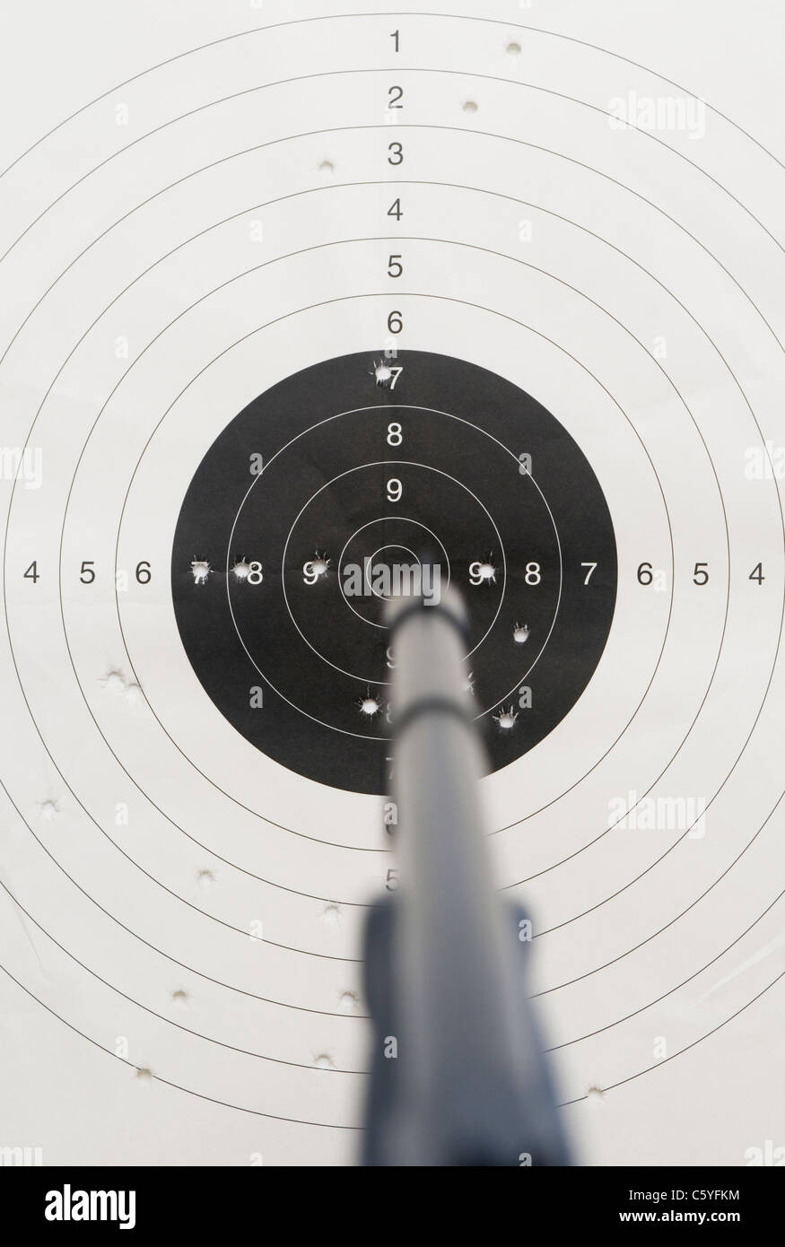 bullet holes on target Stock Photo - Alamy