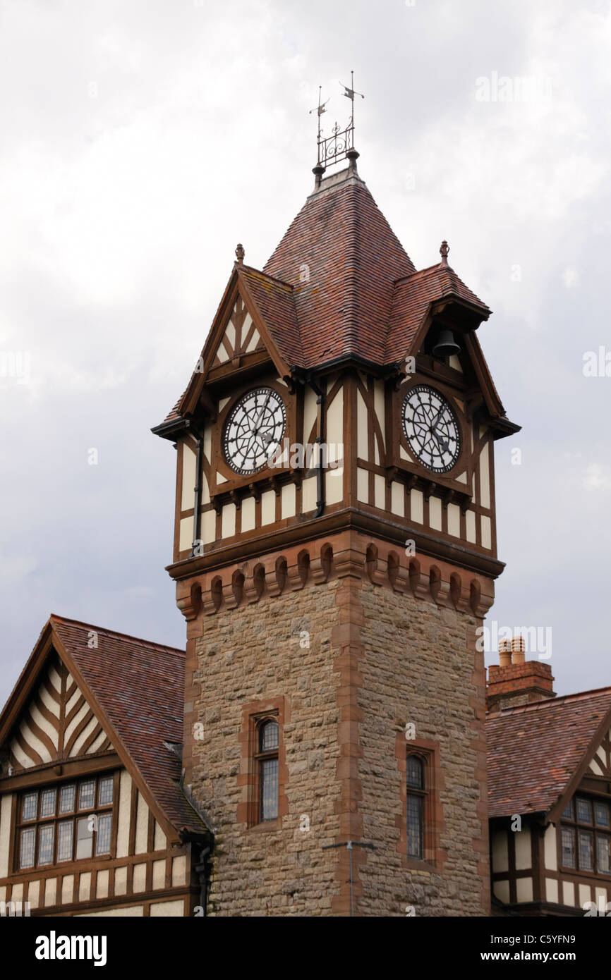 Memorial Clock Tower with four dial striking clock, memorial to ...