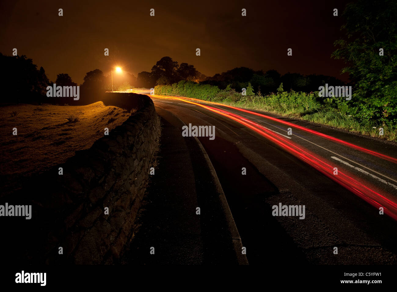 Long exposure of car lights hi-res stock photography and images - Alamy
