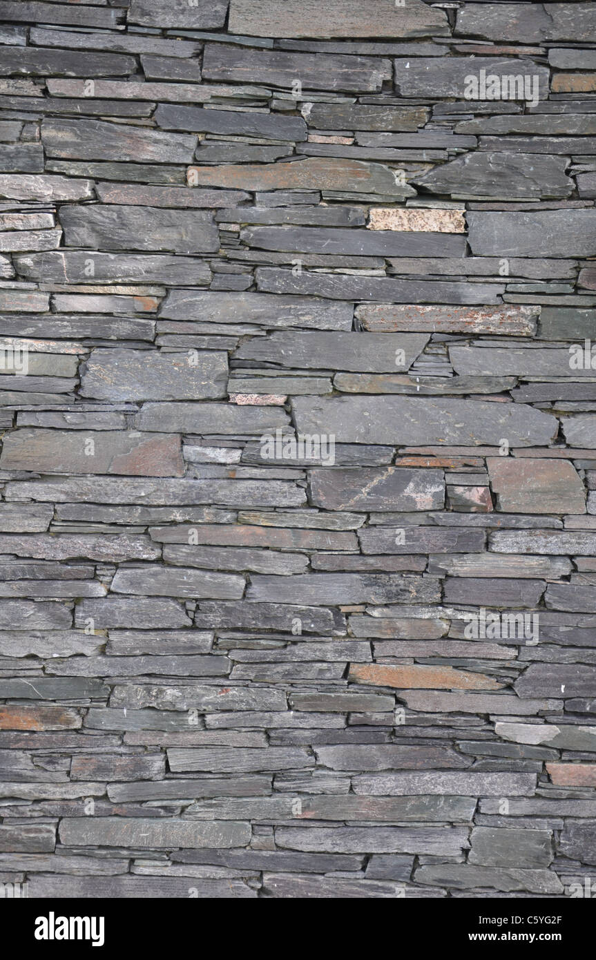 Stone, Granite and Slate walls, Scotland, UK Stock Photo - Alamy