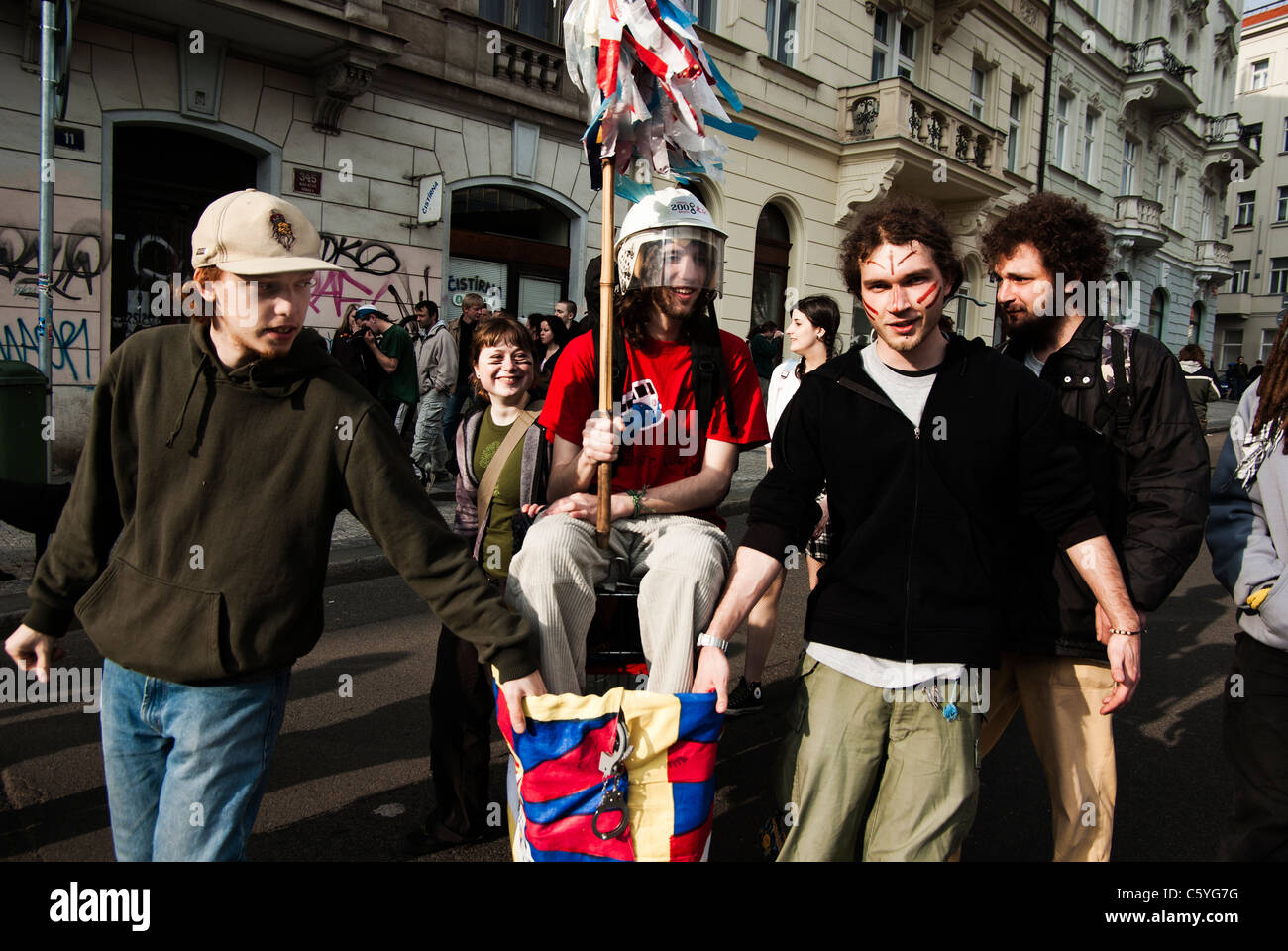 Flag of anarchist hi-res stock photography and images - Alamy