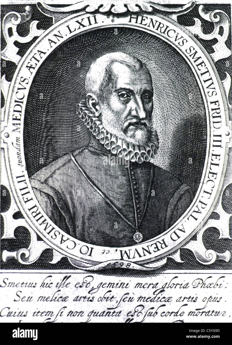 HENRICUS SMETIUS (1535-1614) Dutch physician and humanist scholar Stock ...