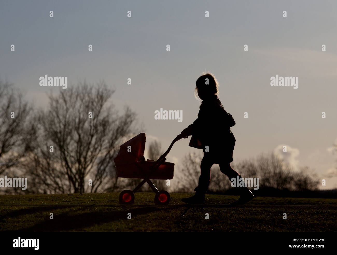 Lady pushing pram hi-res stock photography and images - Alamy