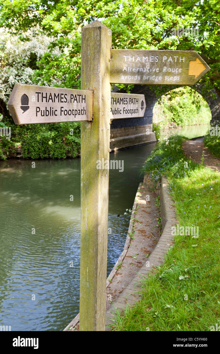 The Thames Path National Trail passing under St John's Bridge at ...