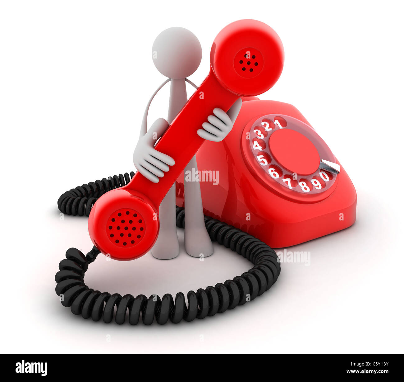 Vintage telephone man Cut Out Stock Images & Pictures - Alamy