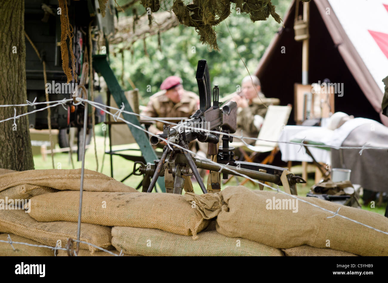 Vickers machine gun post Stock Photo - Alamy
