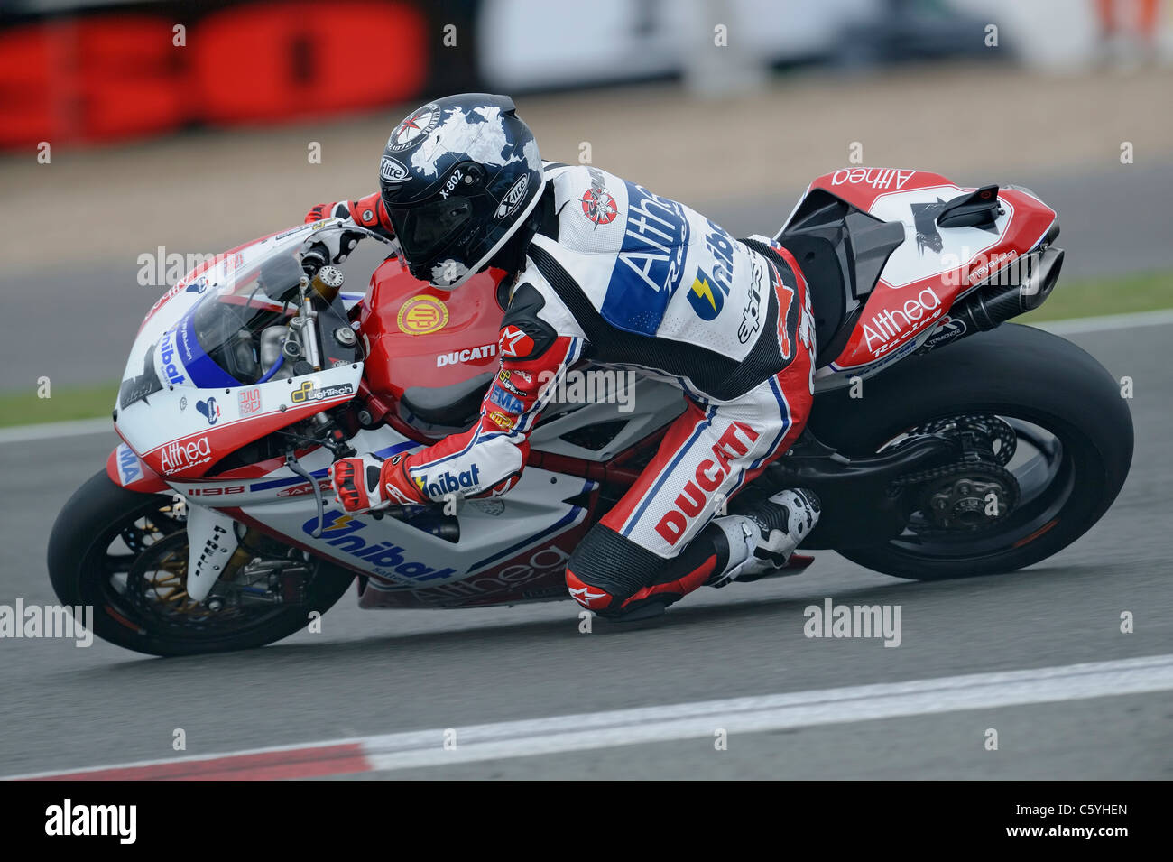 carlos checa on the ducati world superbike Stock Photo - Alamy