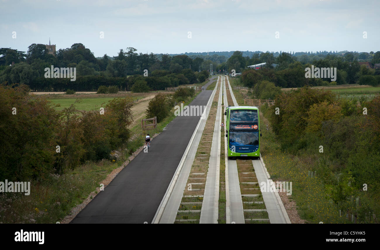 Cambridge Guided Busway, Cambridgeshire, England. Photographed on first ...