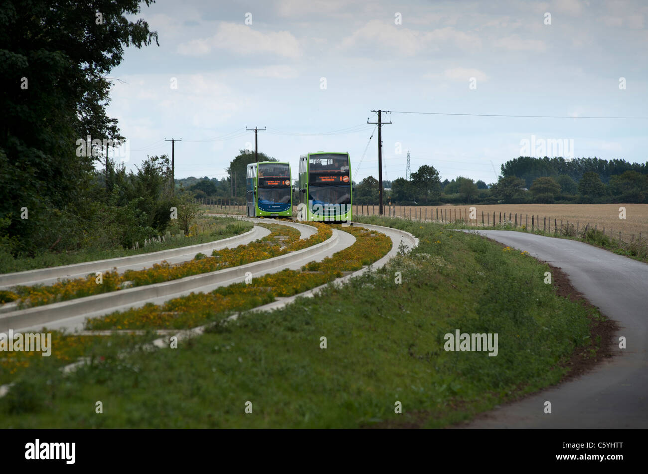 Guided busway cambridgeshire hi-res stock photography and images - Alamy