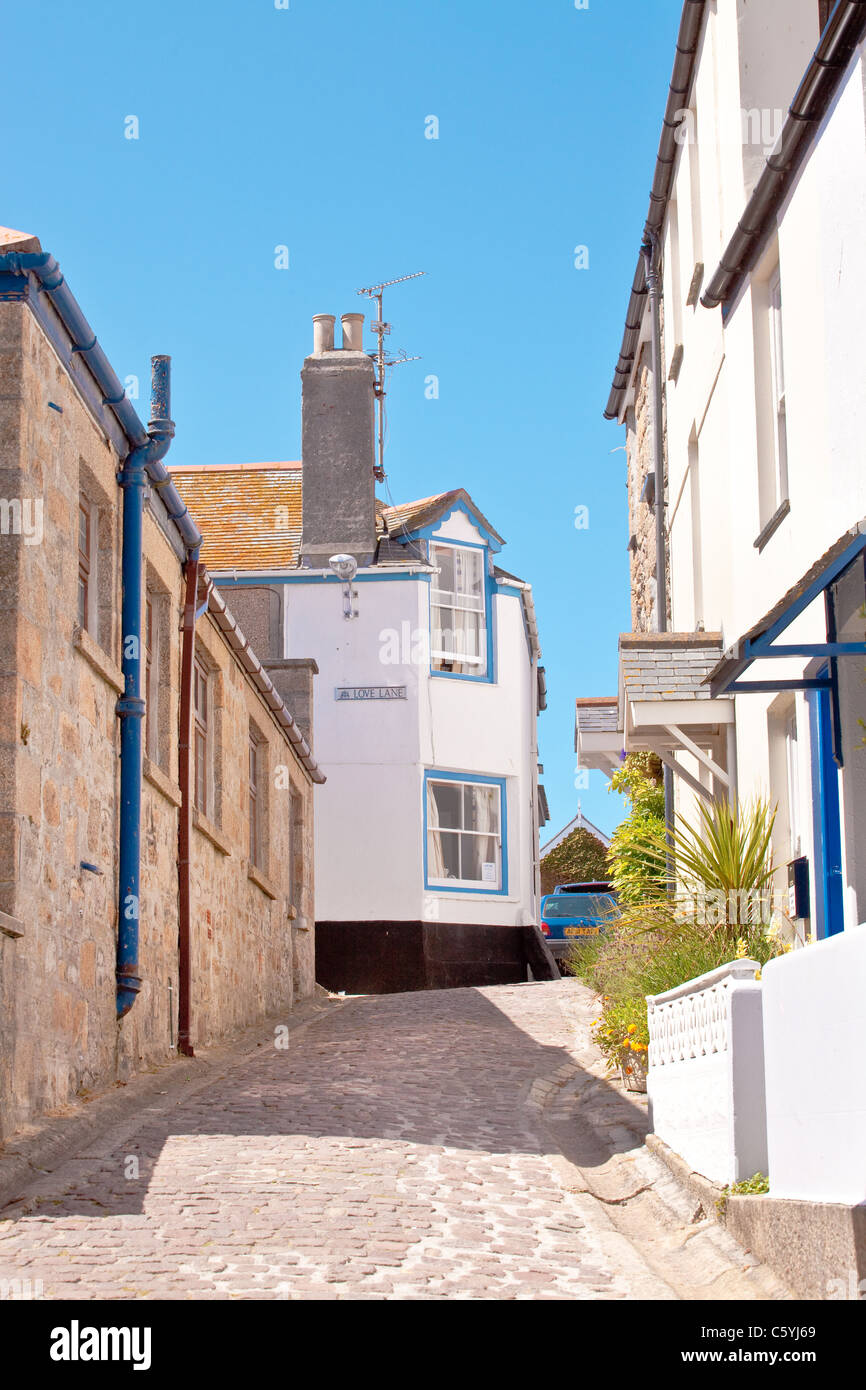 Cobbled street in st ives hi-res stock photography and images - Alamy