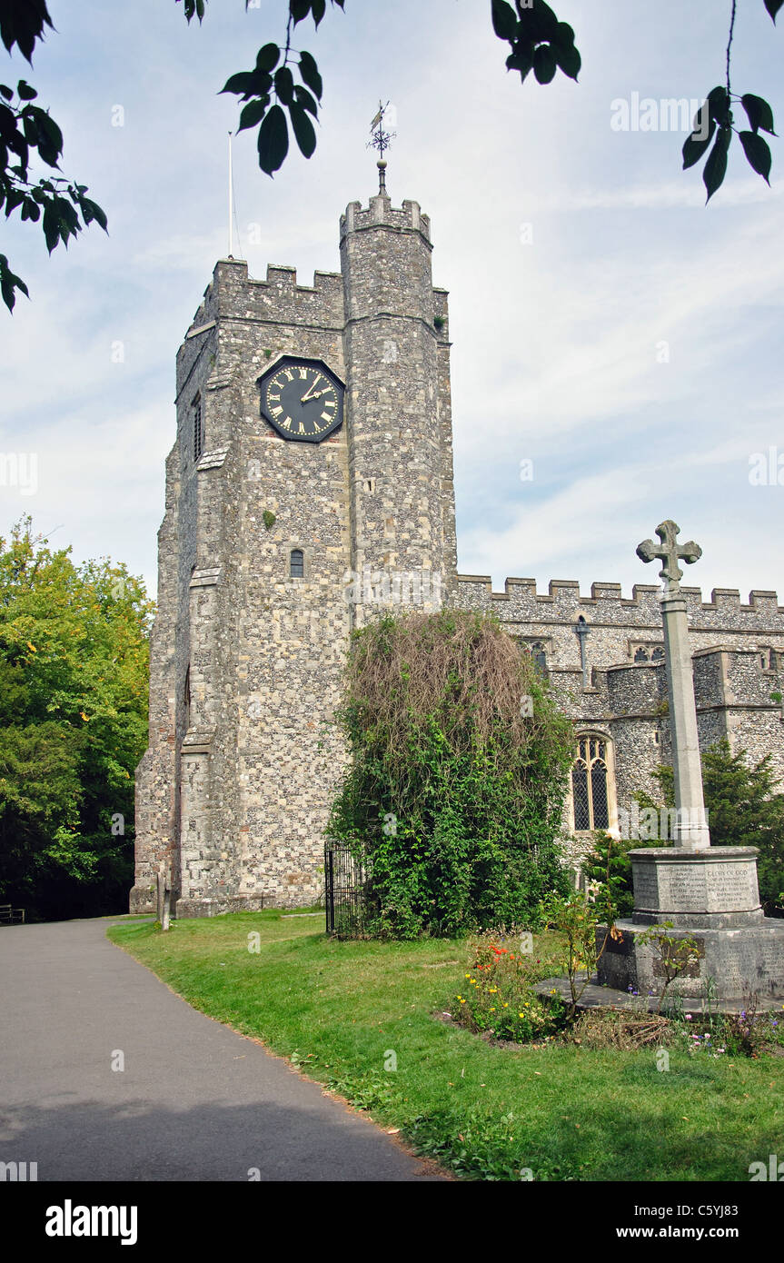 15th century St.Mary's Church, Chilham, Ashford District, Kent, England ...