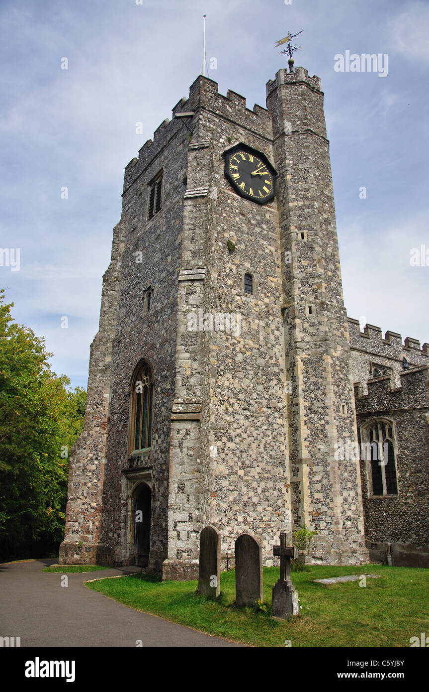 15th century St.Mary's Church, Chilham, Ashford District, Kent, England ...