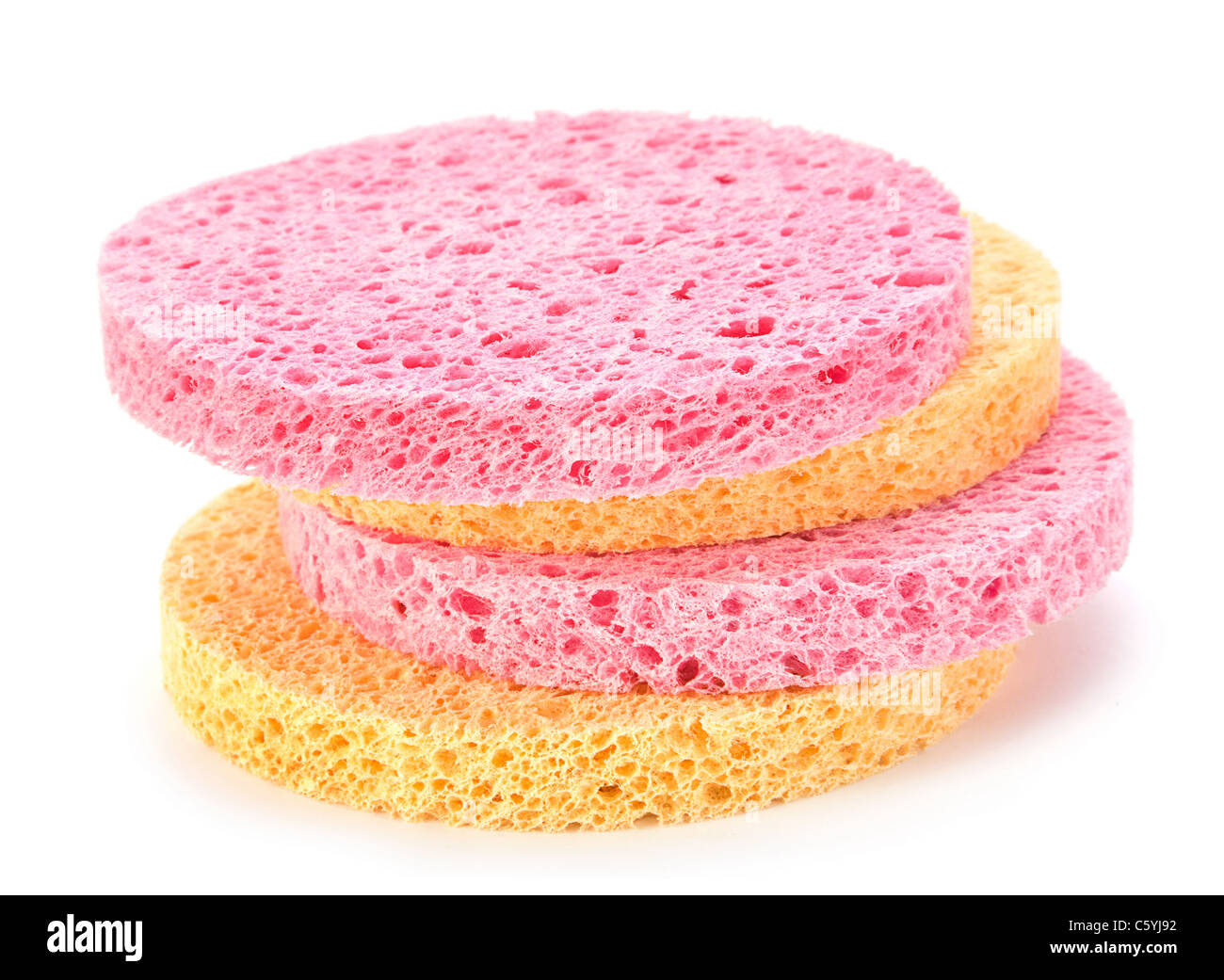 Sponge clean for face isolated on white background Stock Photo - Alamy