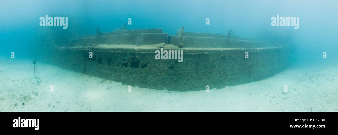 The Prince Albert wreck off the island of Roatan, Honduras Stock Photo ...