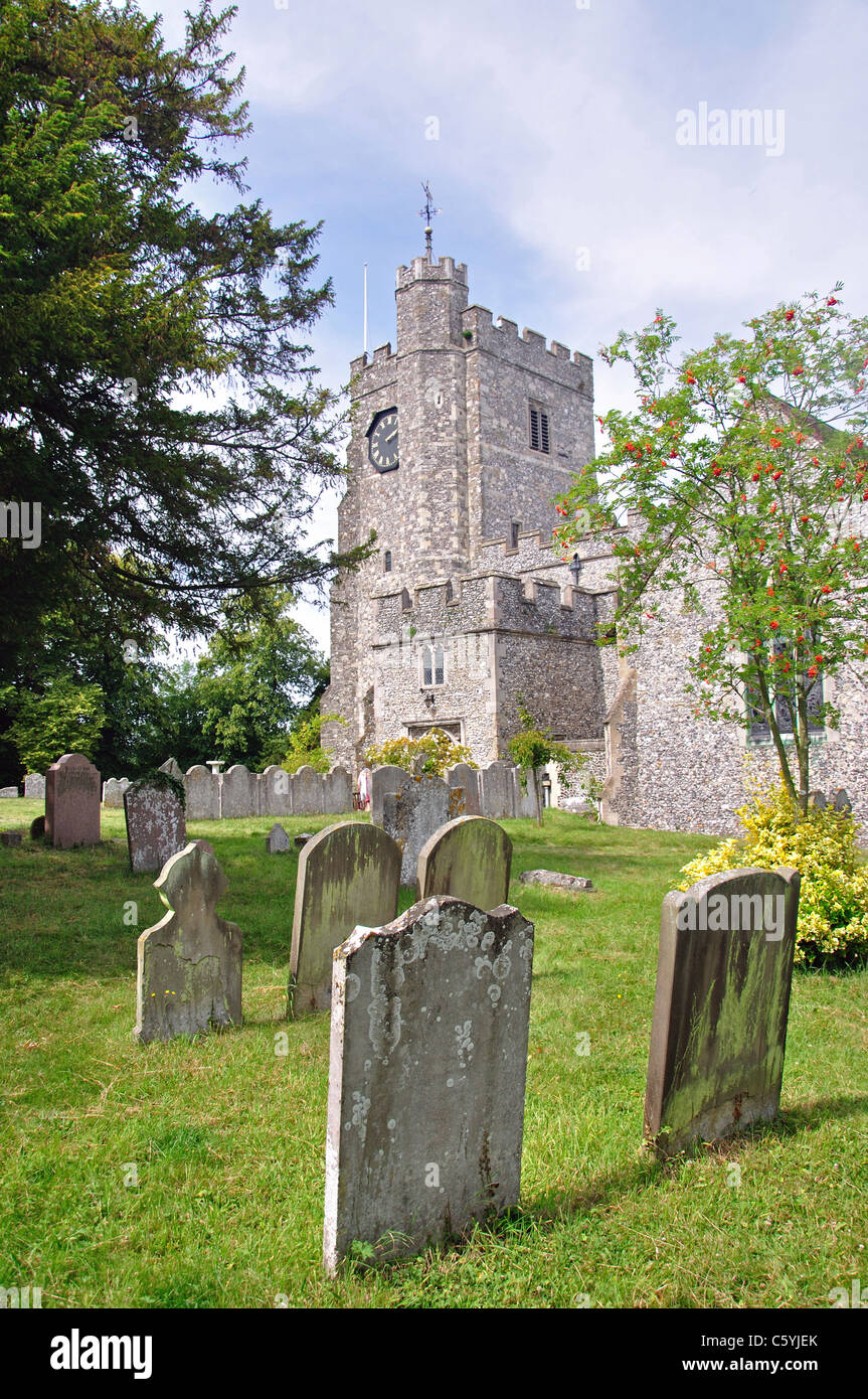 15th century St.Mary's Church, Chilham, Ashford District, Kent, England ...