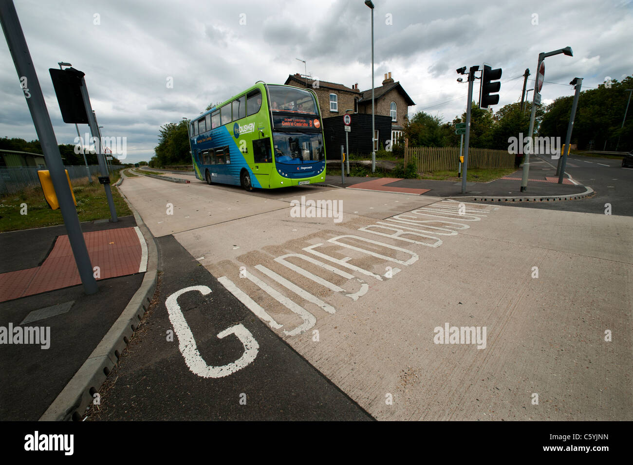 Cambridge Guided Busway, Cambridgeshire, England. Photographed on first ...