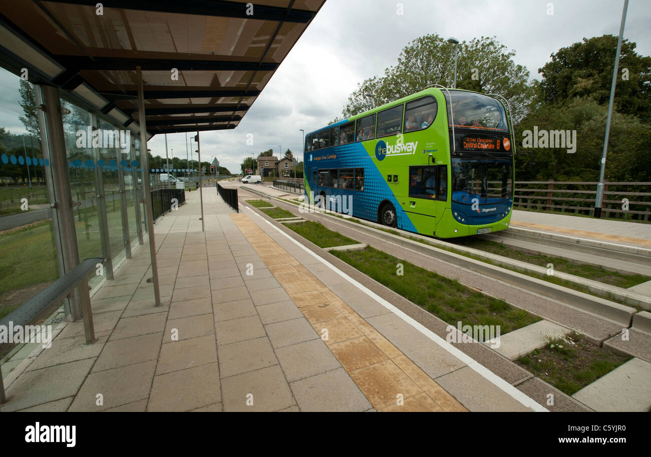 Cambridge Guided Busway, Cambridgeshire, England. Photographed on first ...