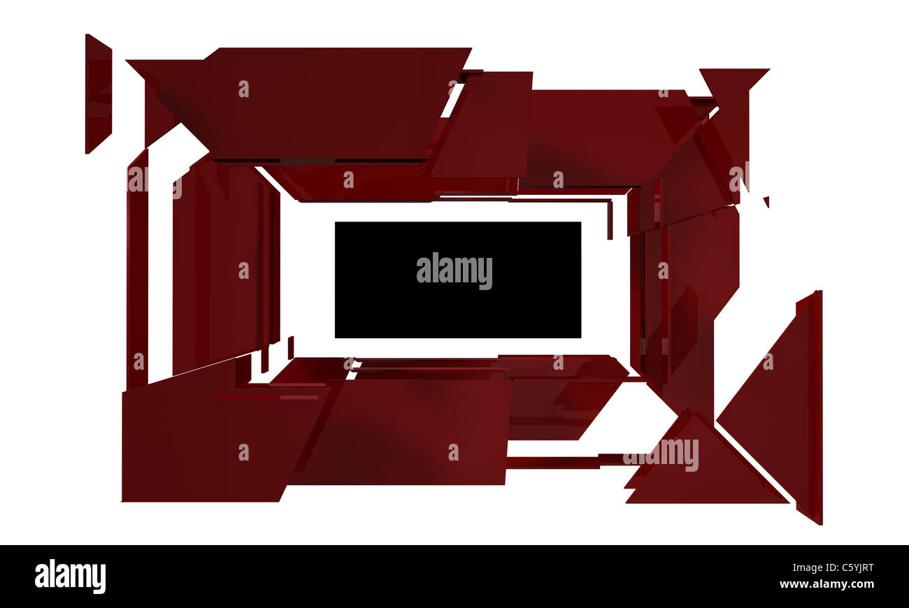 modern designed frame in red Stock Photo - Alamy