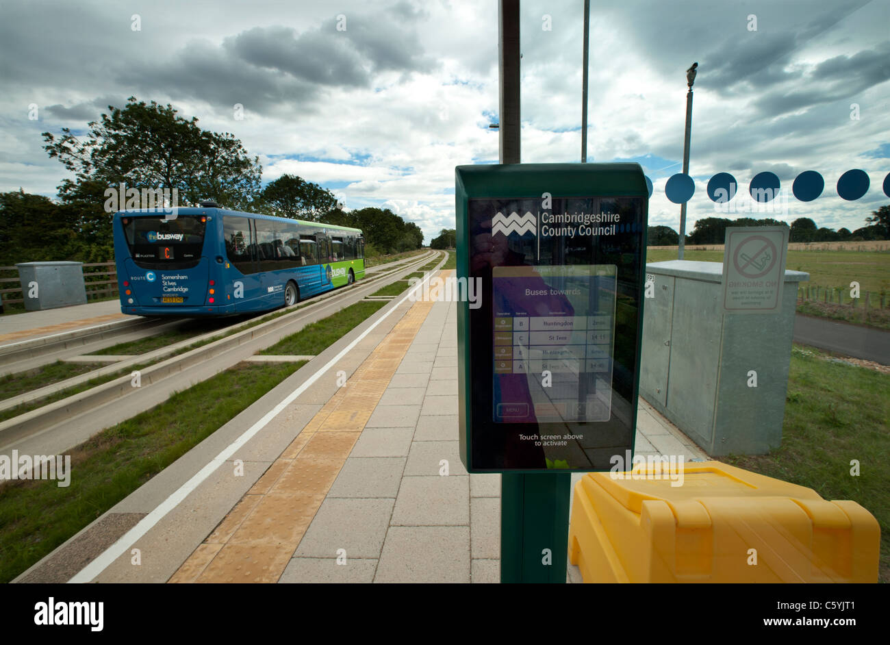 Cambridge Guided Busway, Cambridgeshire, England. Photographed on first ...