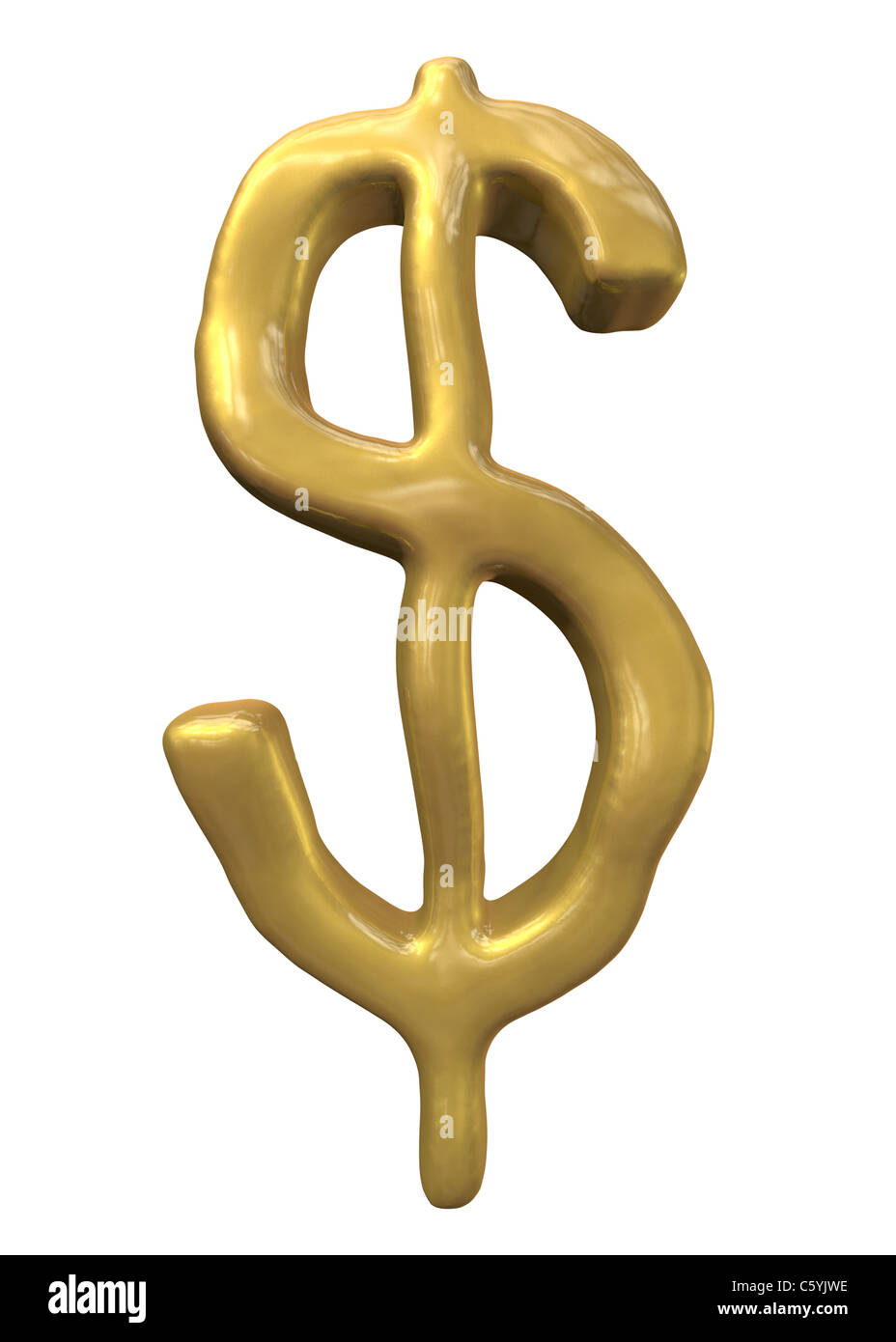 illustration of massive melting dollar Stock Photo - Alamy