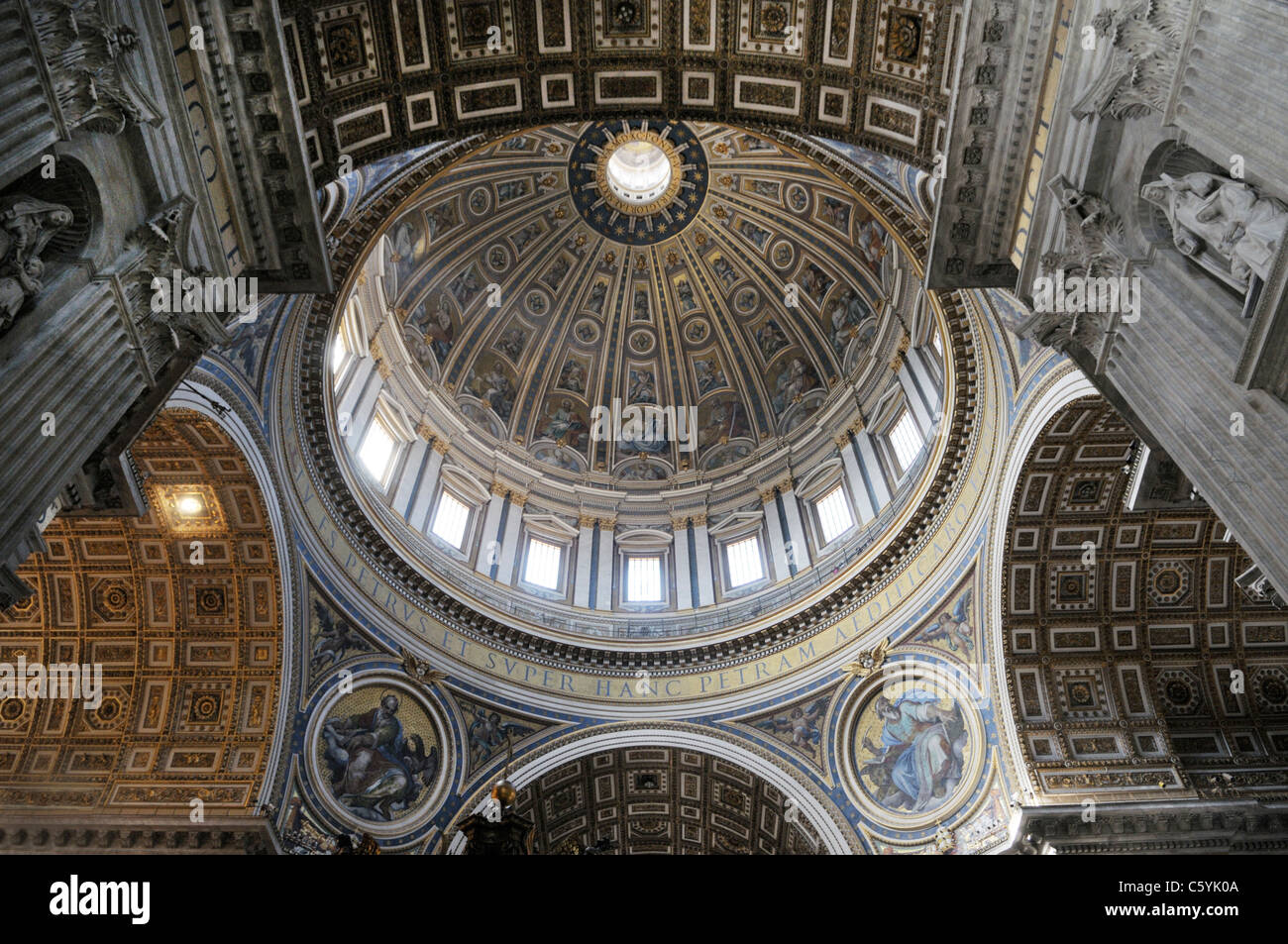 Inside dome of St Peter's Basilica, Vatican City Stock Photo - Alamy