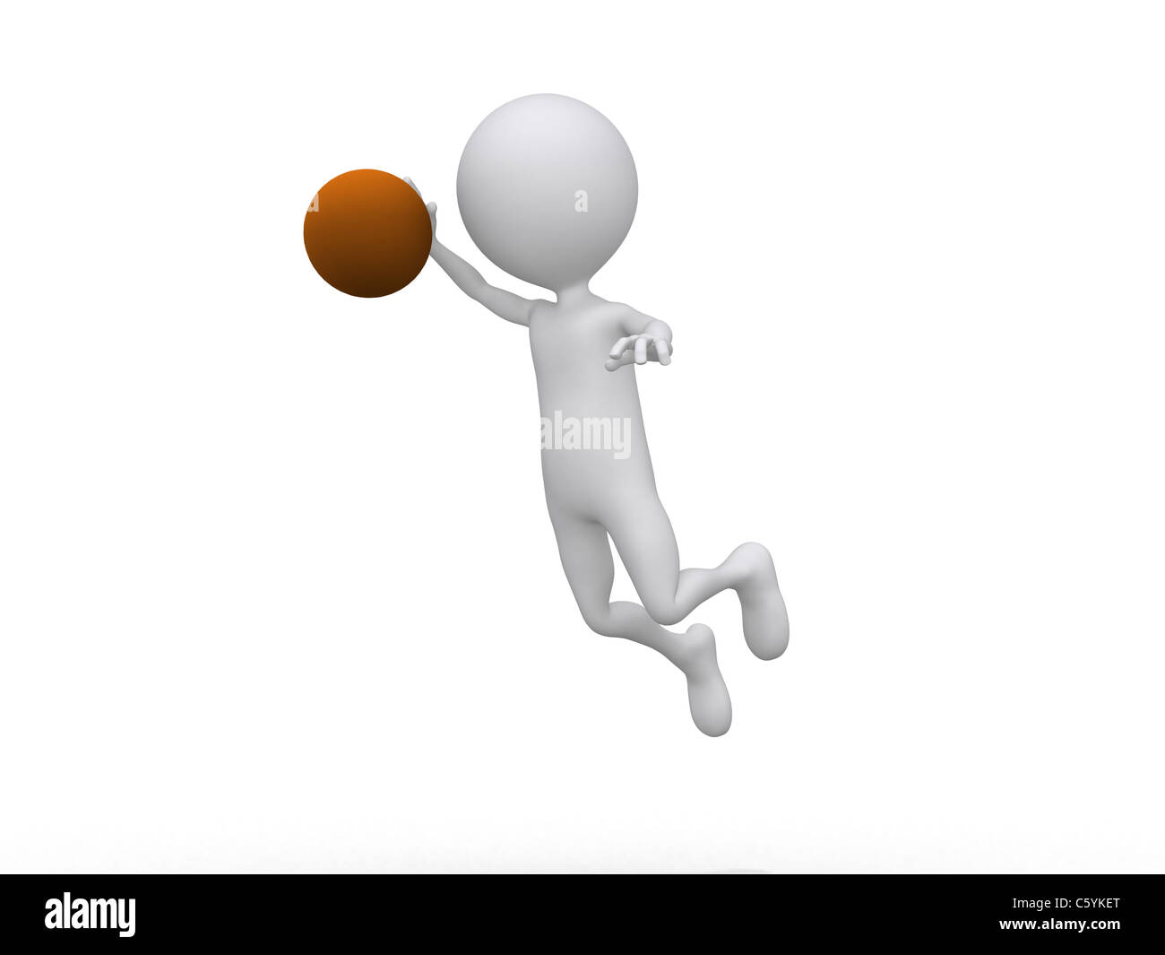 3d human basketball player ball hi-res stock photography and images - Alamy