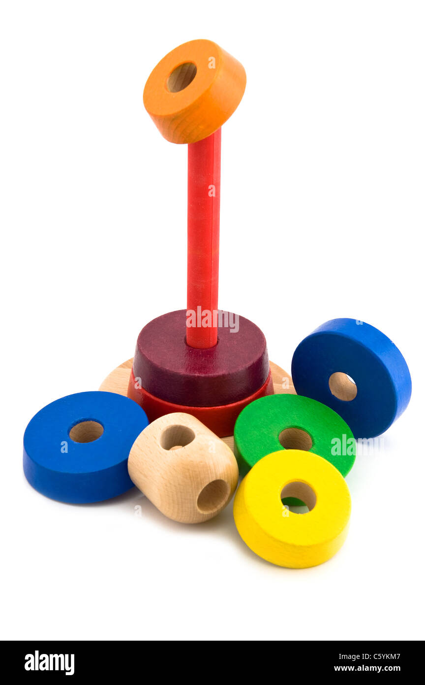 object on white - toy pyramid close up Stock Photo - Alamy