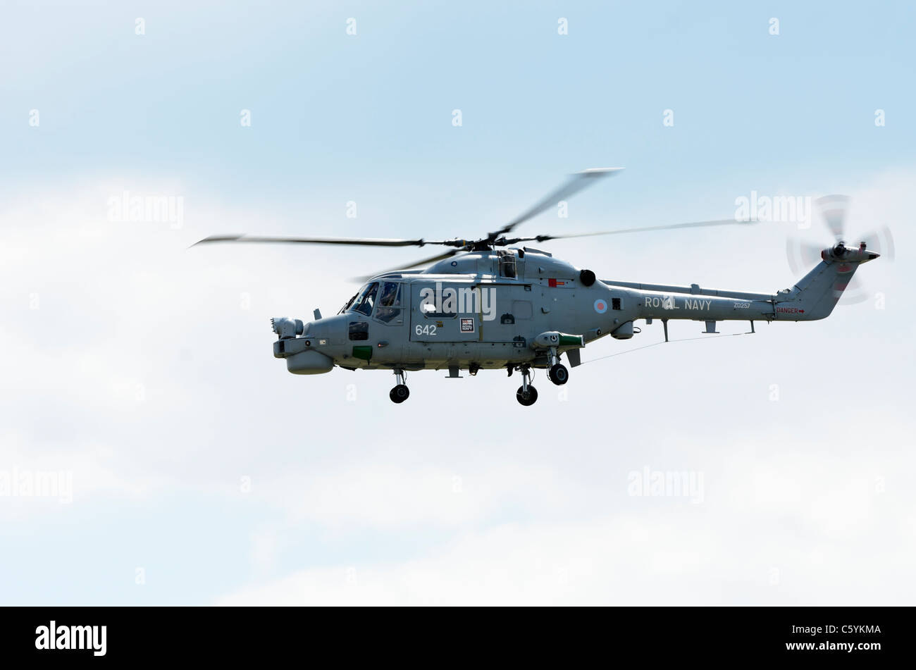 WADDINGTON, ENGLAND, UK - JULY 3: Royal Navy Black Cats helicopter ...