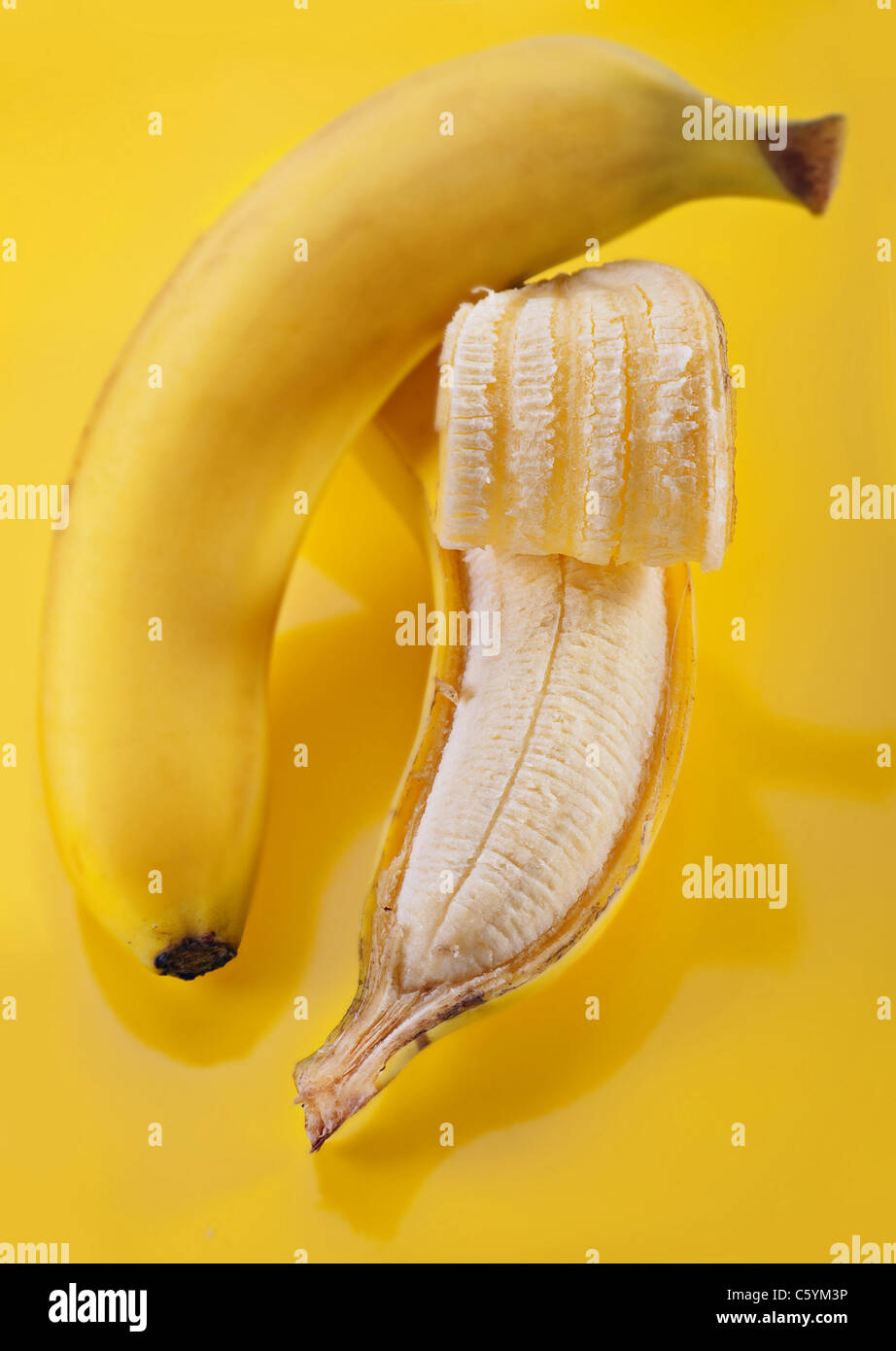 Open banana hi-res stock photography and images - Alamy