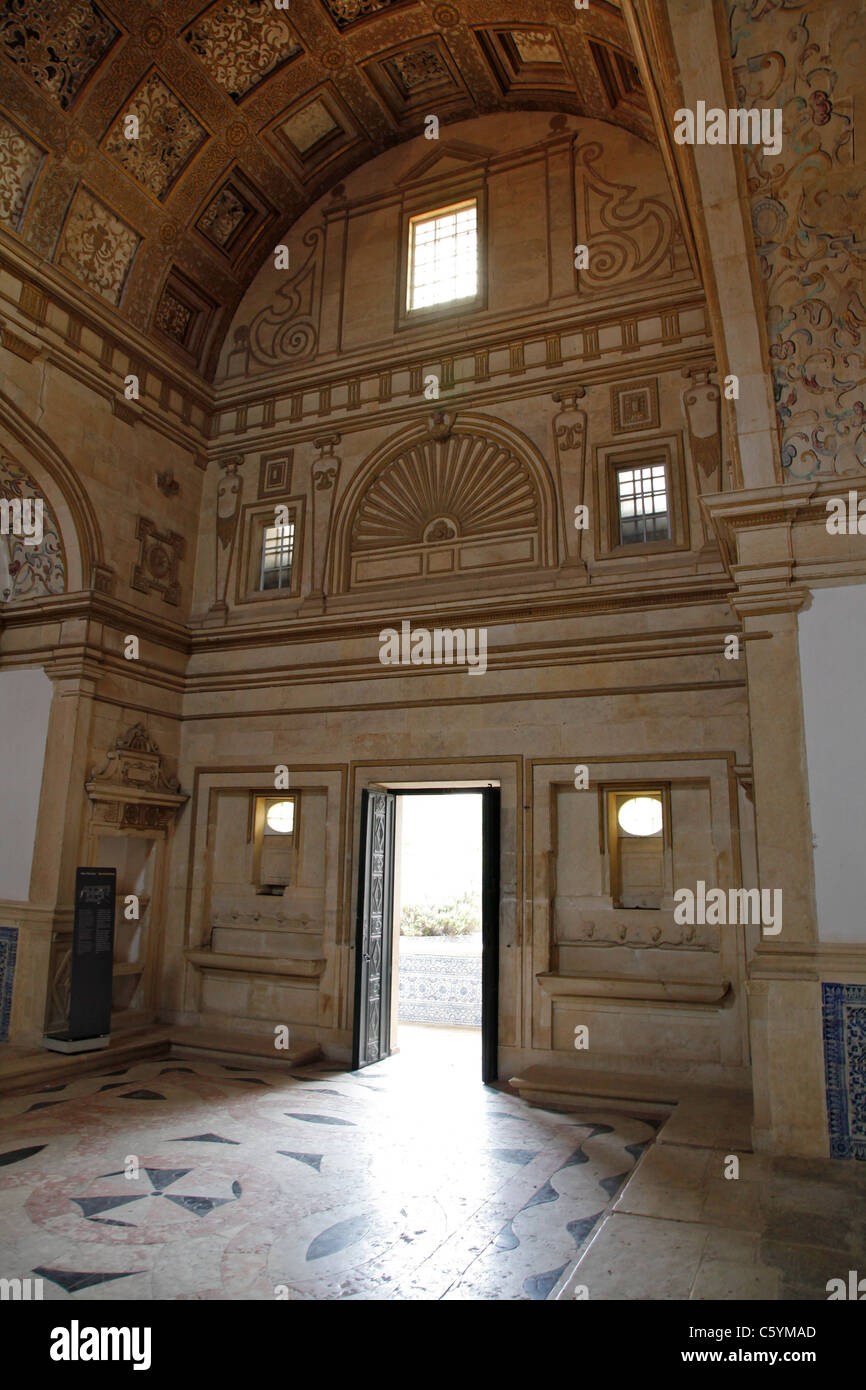Inside one of the chapels in The Convent of the Order of Christ ...