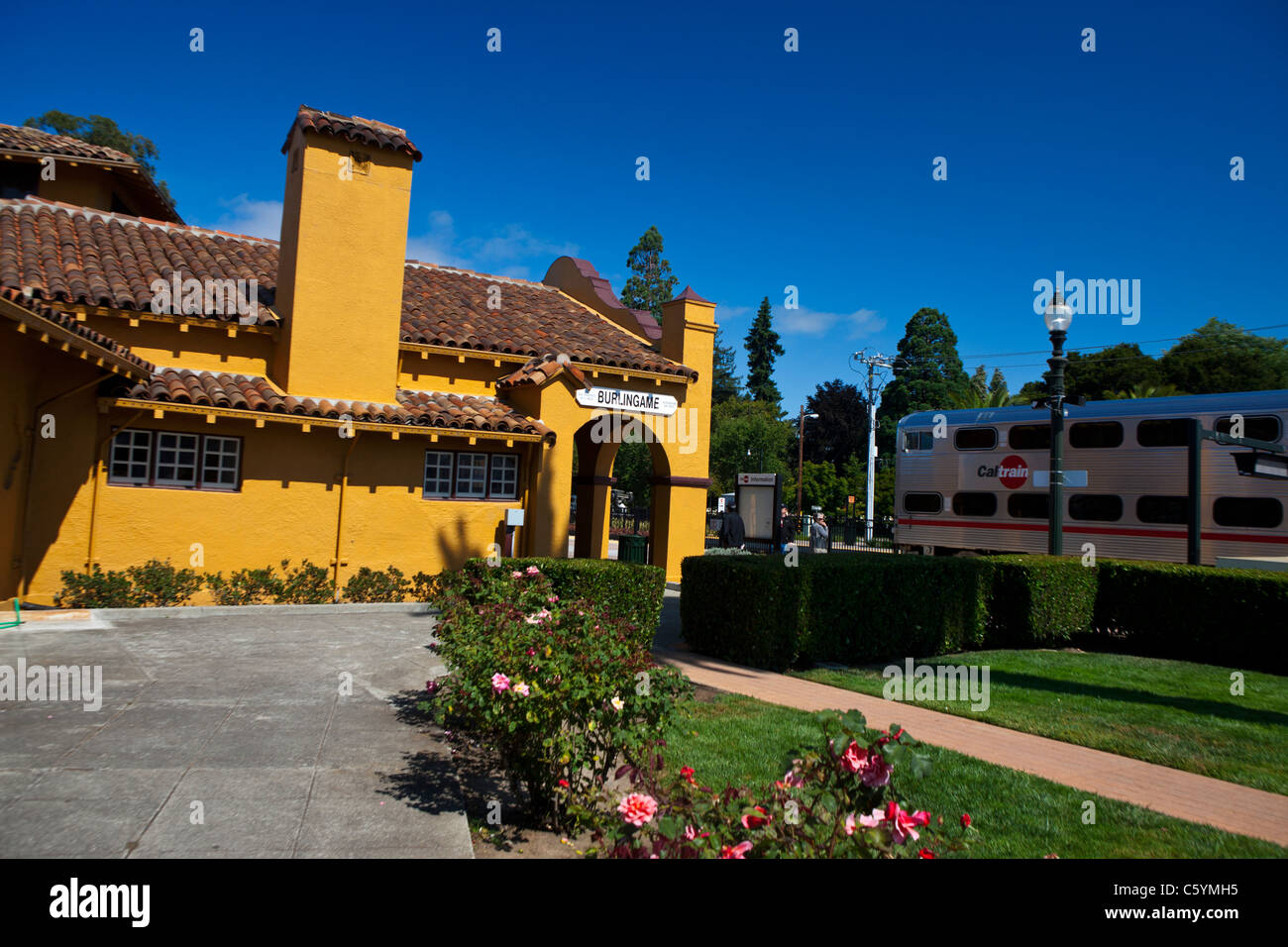 Burlingame CalTrain Rail Station, Burlingame, San Mateo County ...