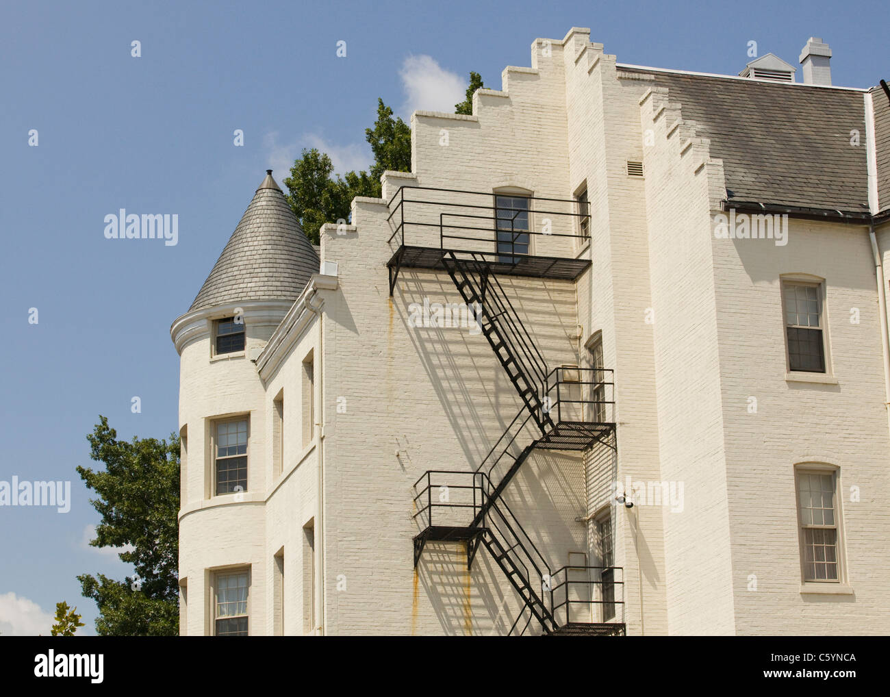 Fire escape on old hi-res stock photography and images - Alamy