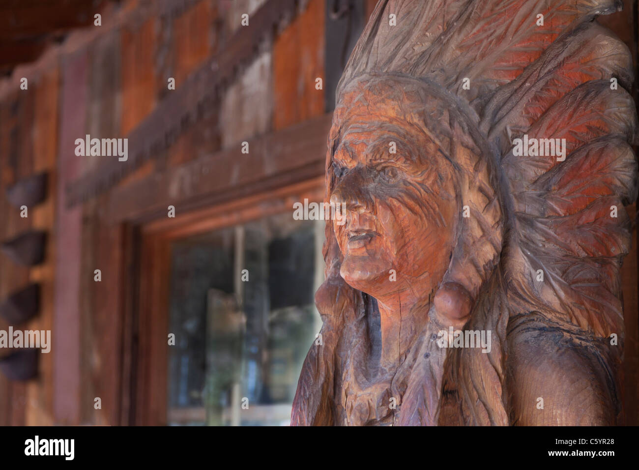 USA, Arizona, Native American man sculpture Stock Photo - Alamy