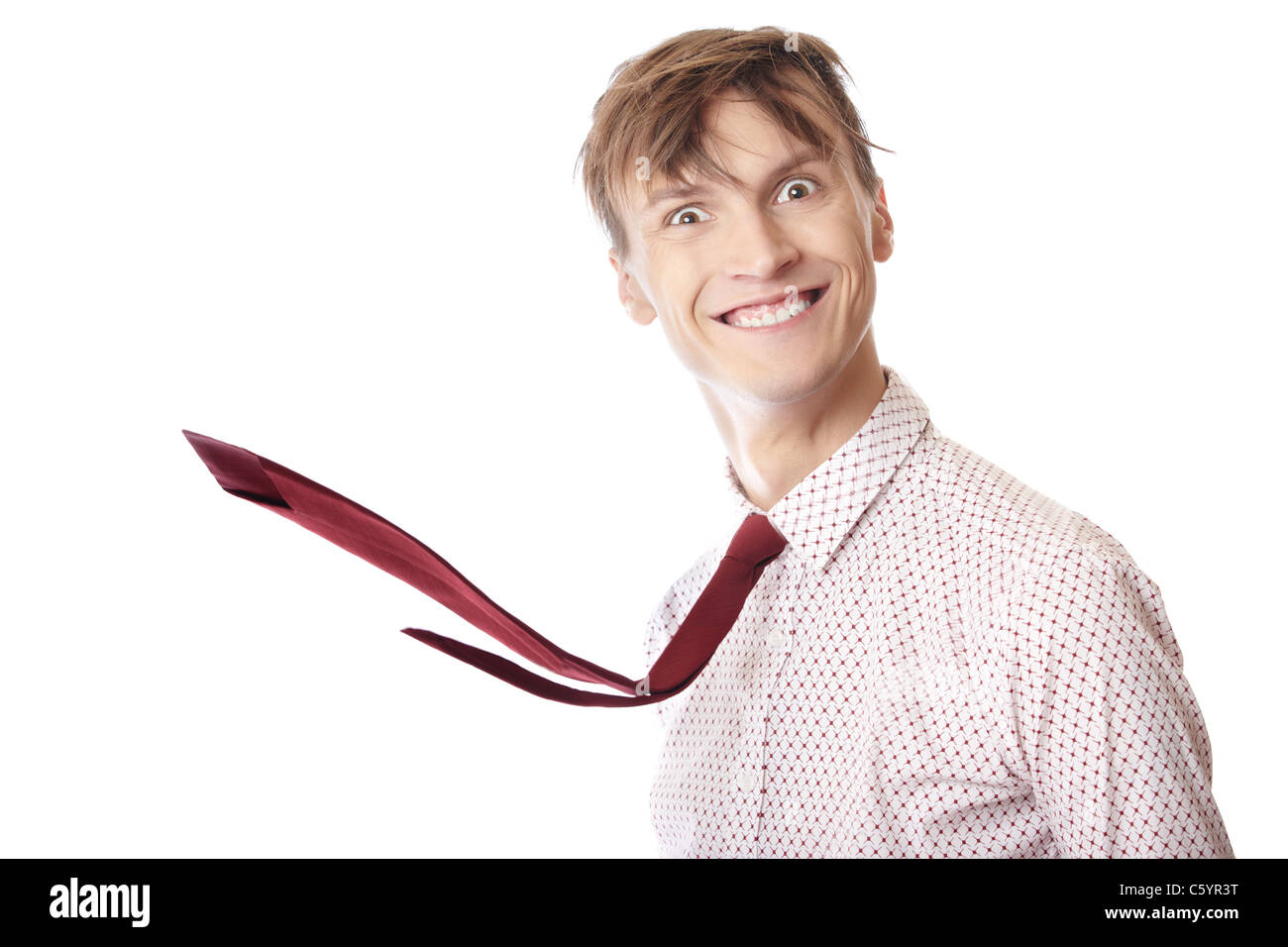 Windy man scarf hi-res stock photography and images - Alamy