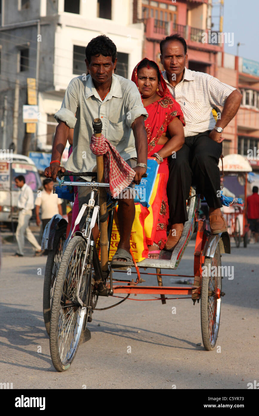 Indian Women On Cycle Rickshaw High Resolution Stock Photography and ...