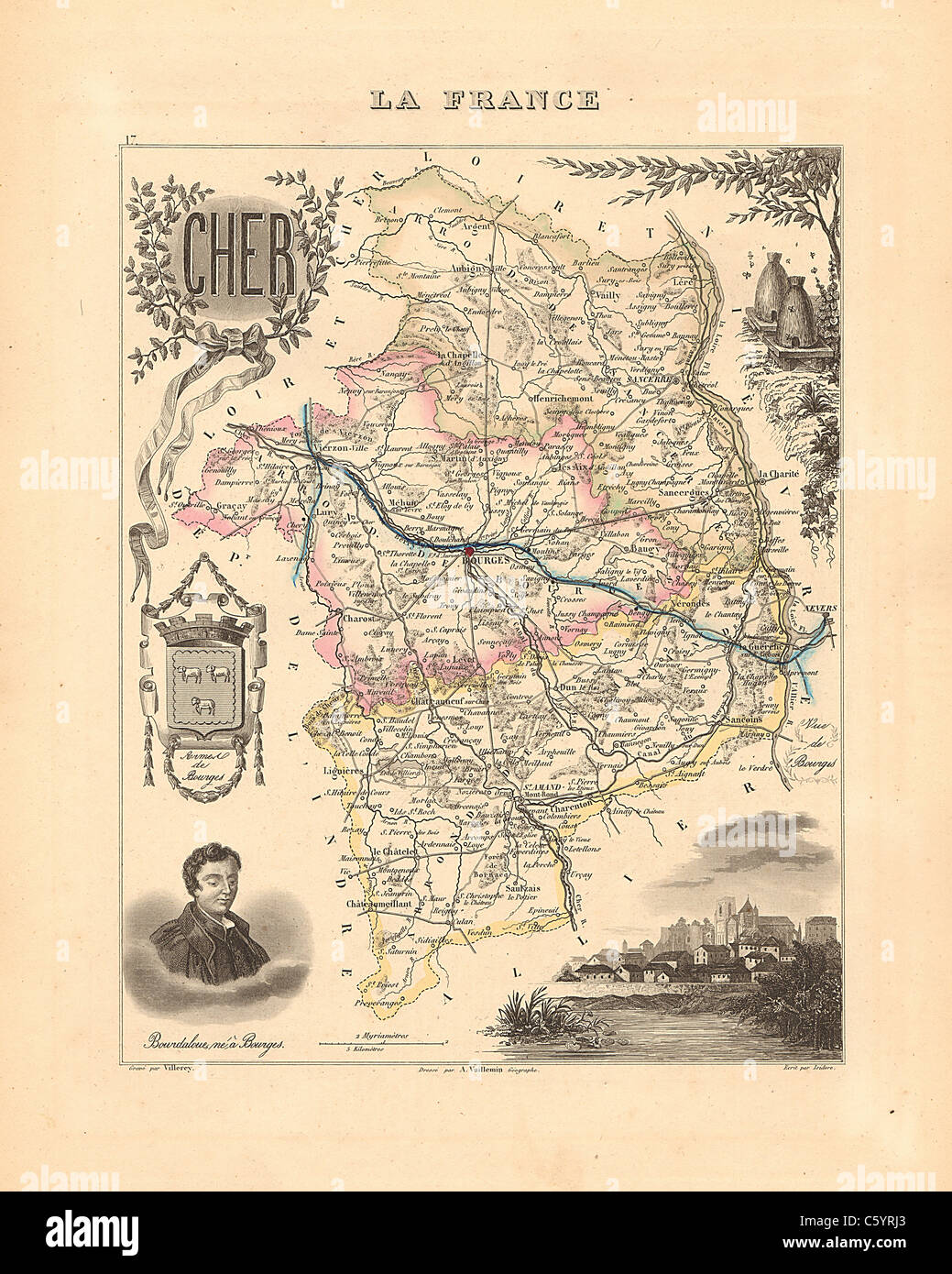 Map Of Cher High Resolution Stock Photography and Images - Alamy