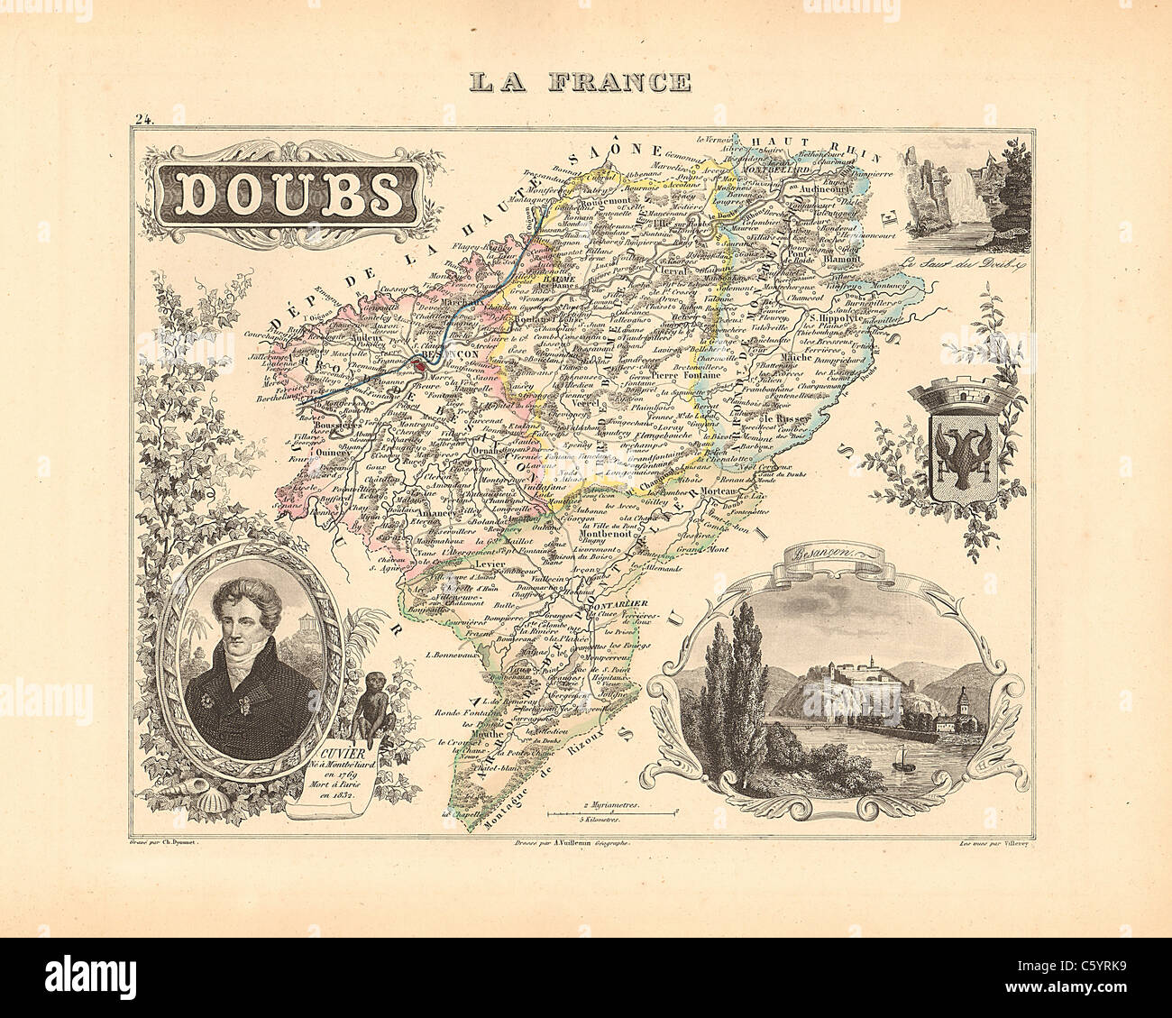 Doubs department map hi-res stock photography and images - Alamy