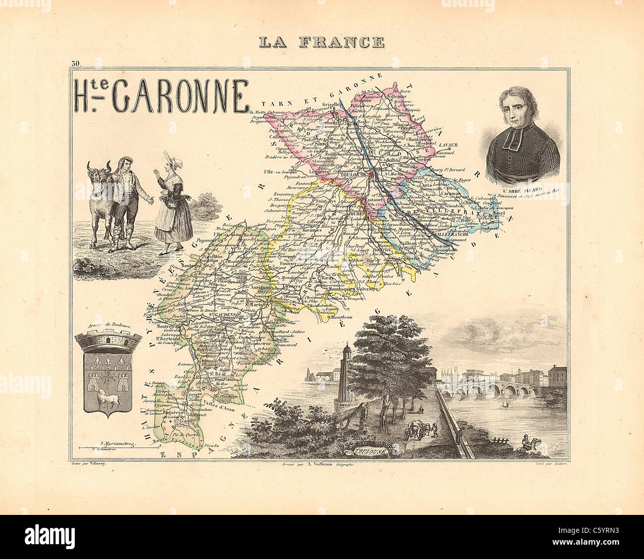 Haute garonne map hi-res stock photography and images - Alamy