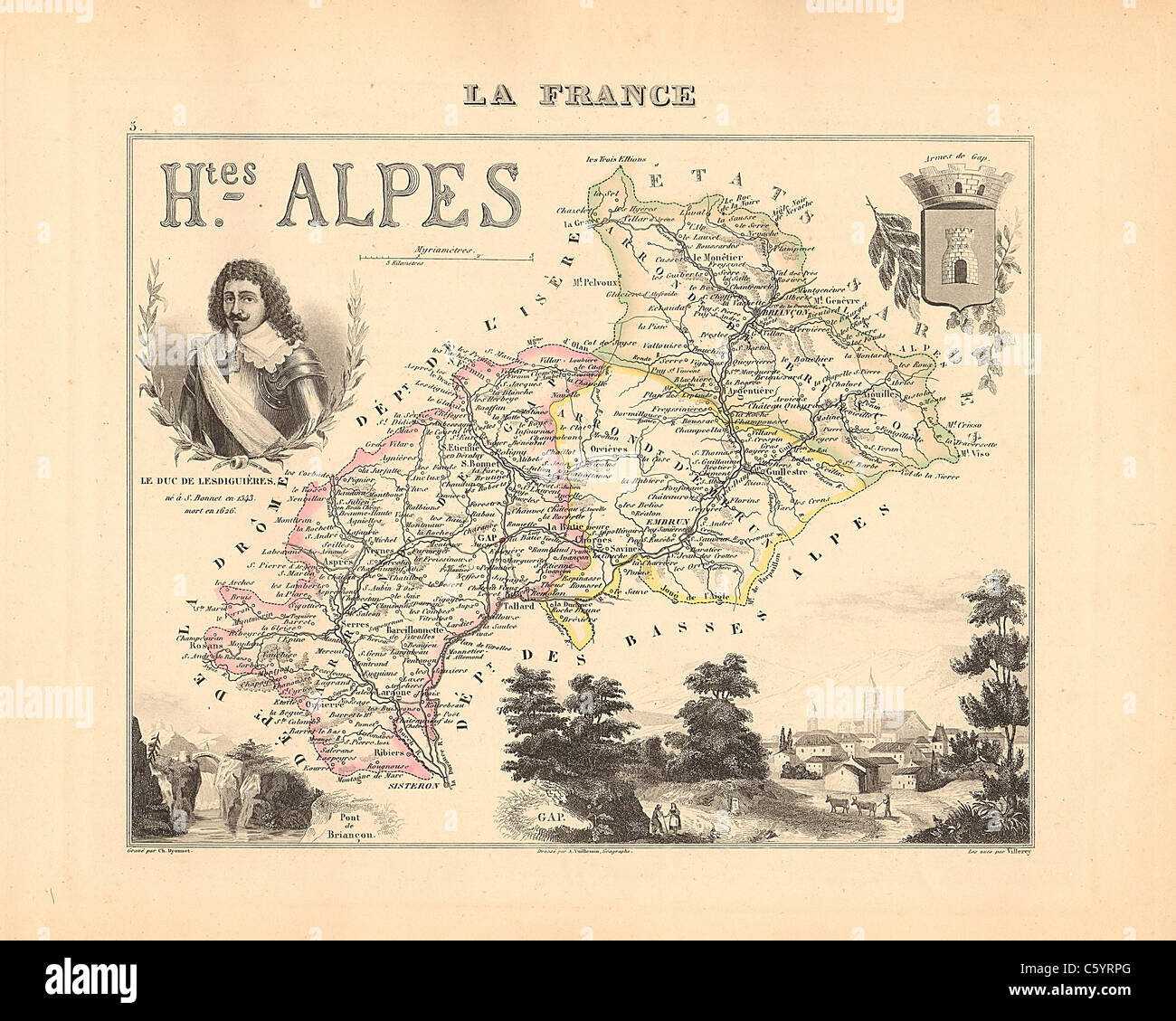 Hautes alpes department map hi-res stock photography and images - Alamy