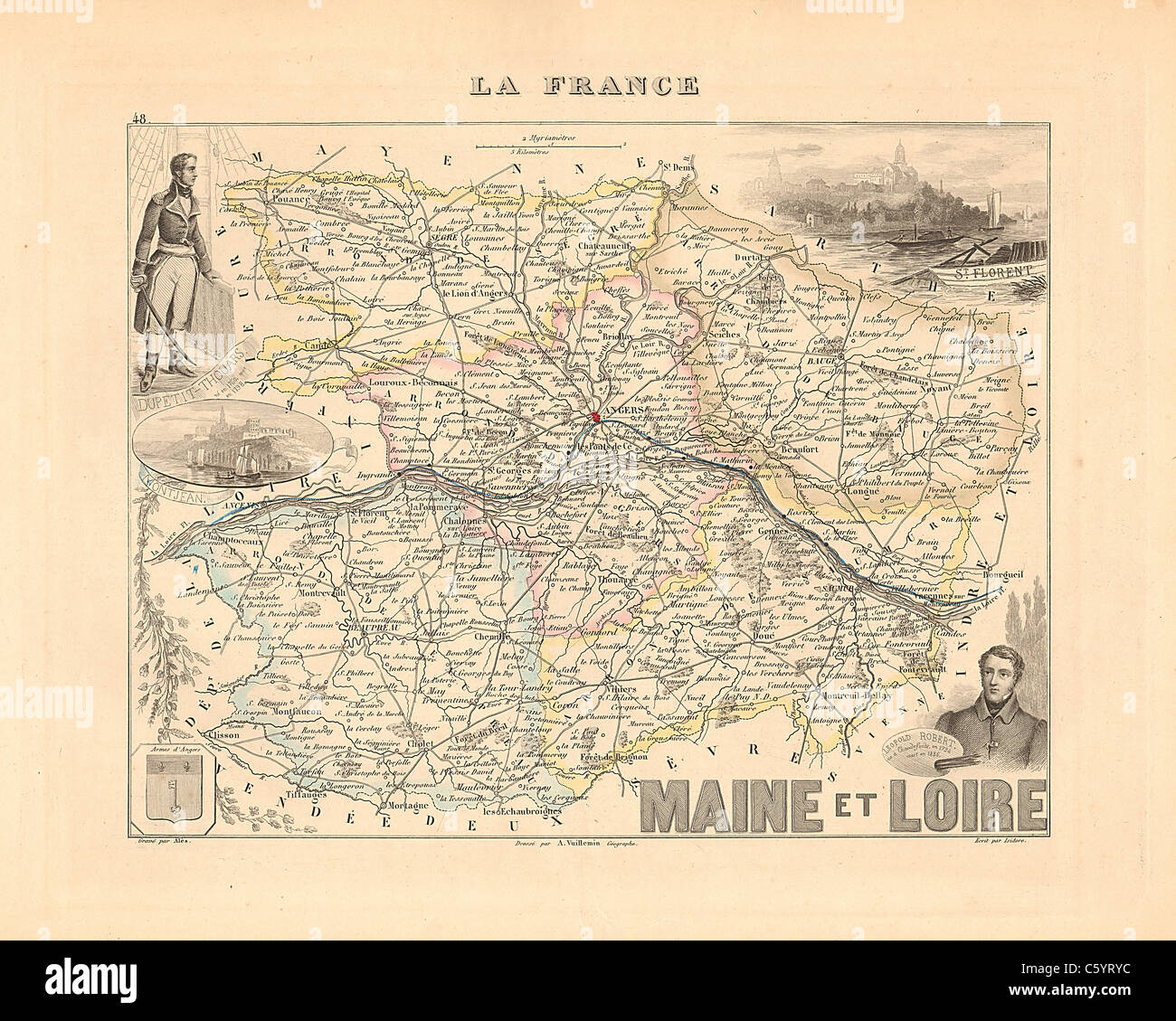 Map of maine antique hi-res stock photography and images - Alamy