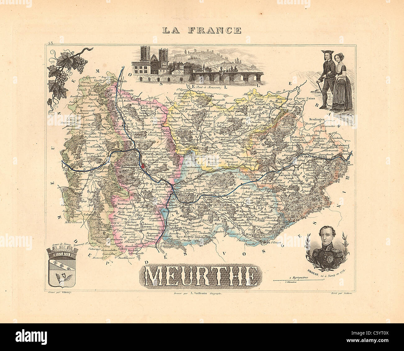 Map of meurthe department hi-res stock photography and images - Alamy