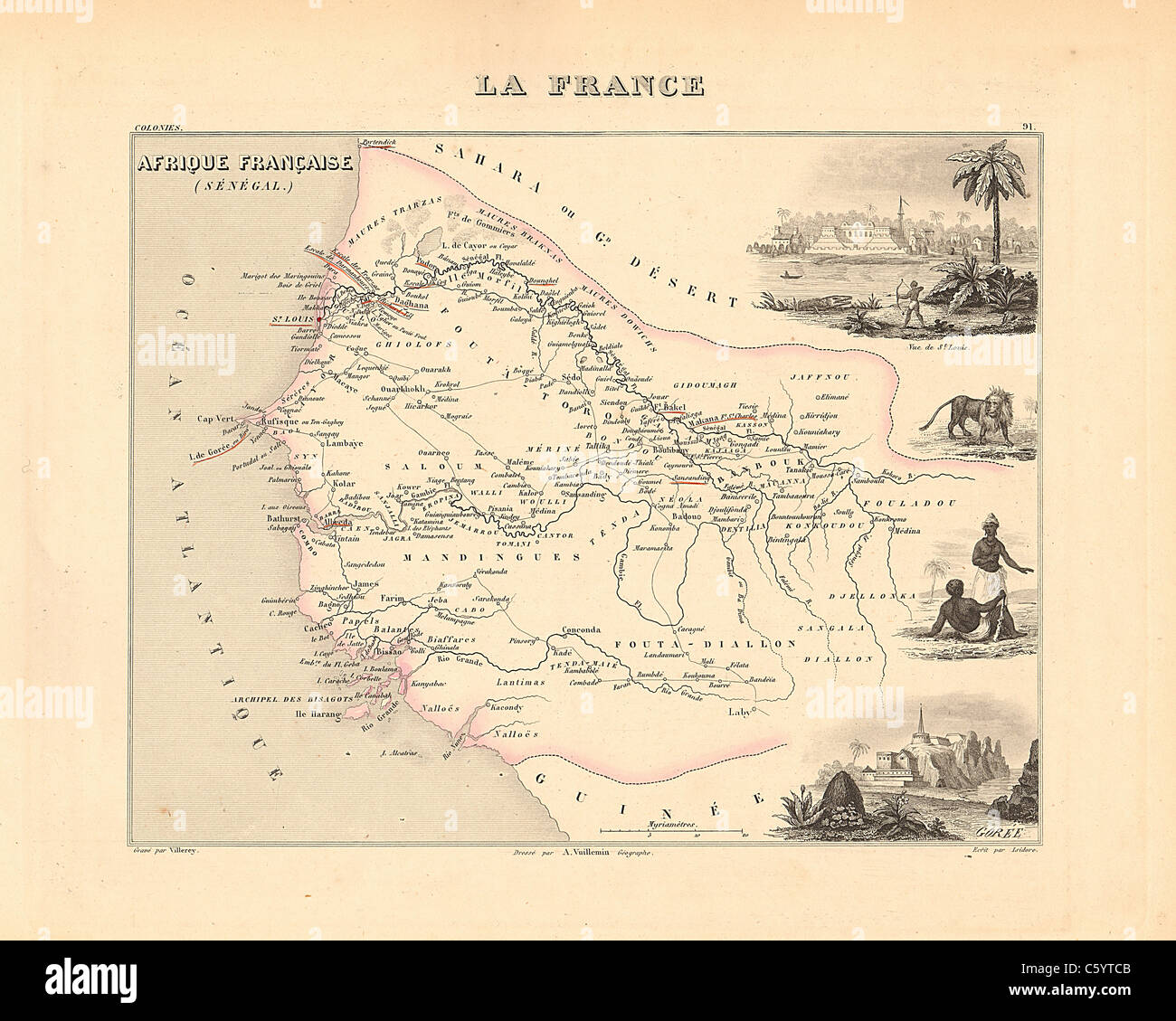 Map of senegal hi-res stock photography and images - Alamy