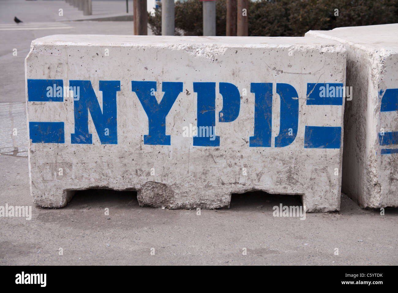 New York police department blockade Stock Photo - Alamy